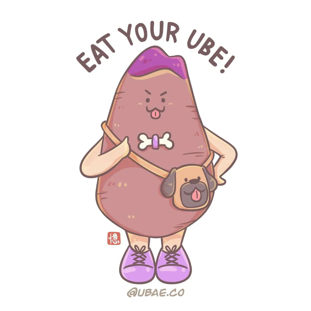 3” eat your ube stickers – UBAE